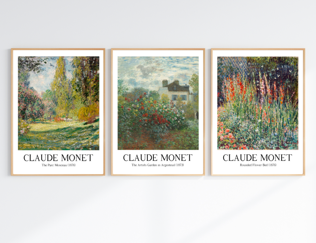Bộ 3 tranh Claude Monet - Mã MN72 - GND